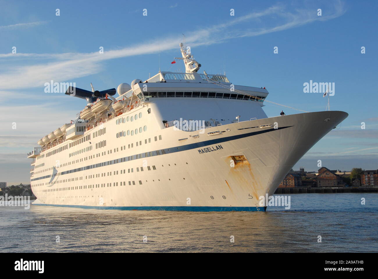 MV Magellan about to dock at London International Cruise Terminal ...
