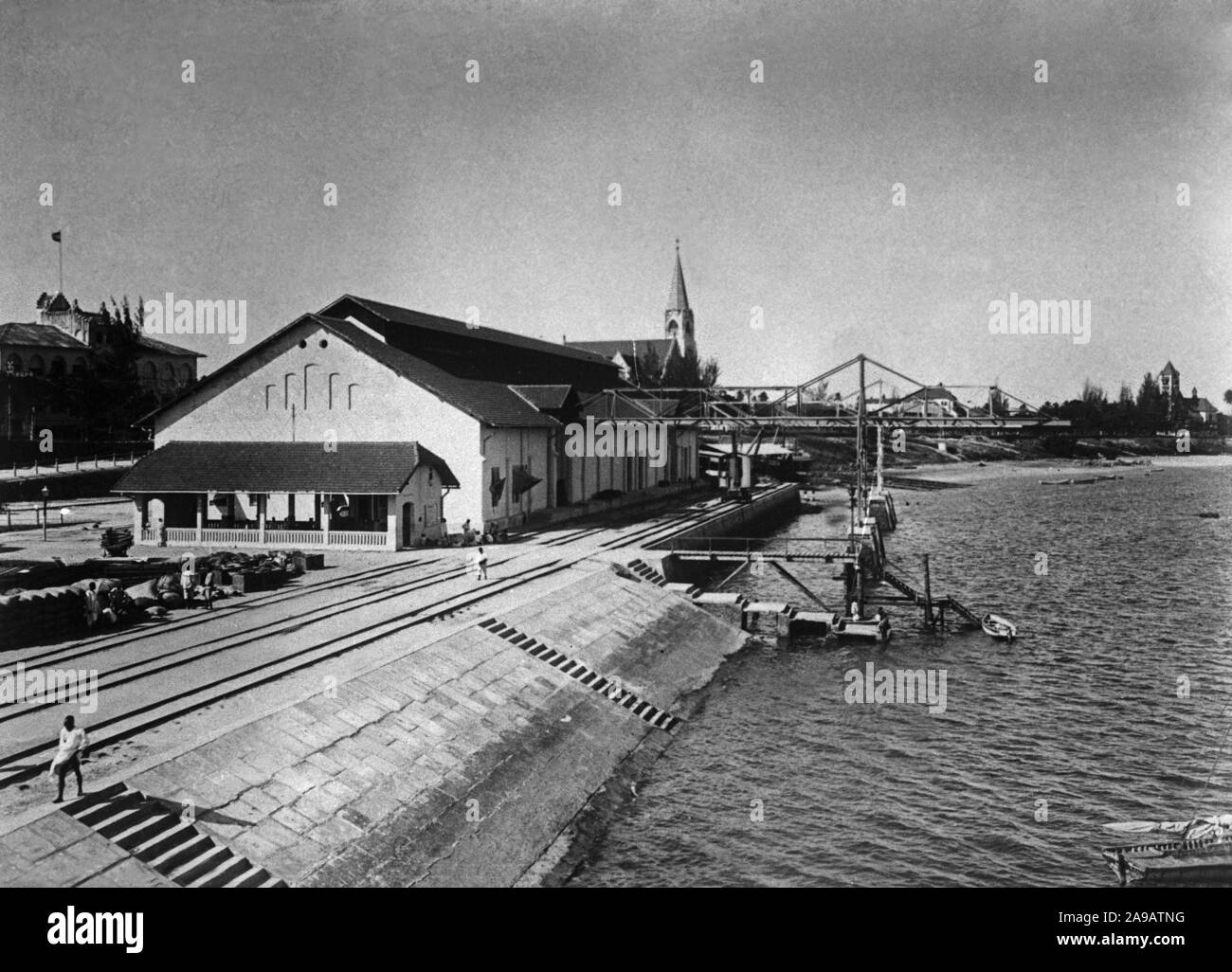 Imperial German customs department at Dar es Salam, German East Africa ...