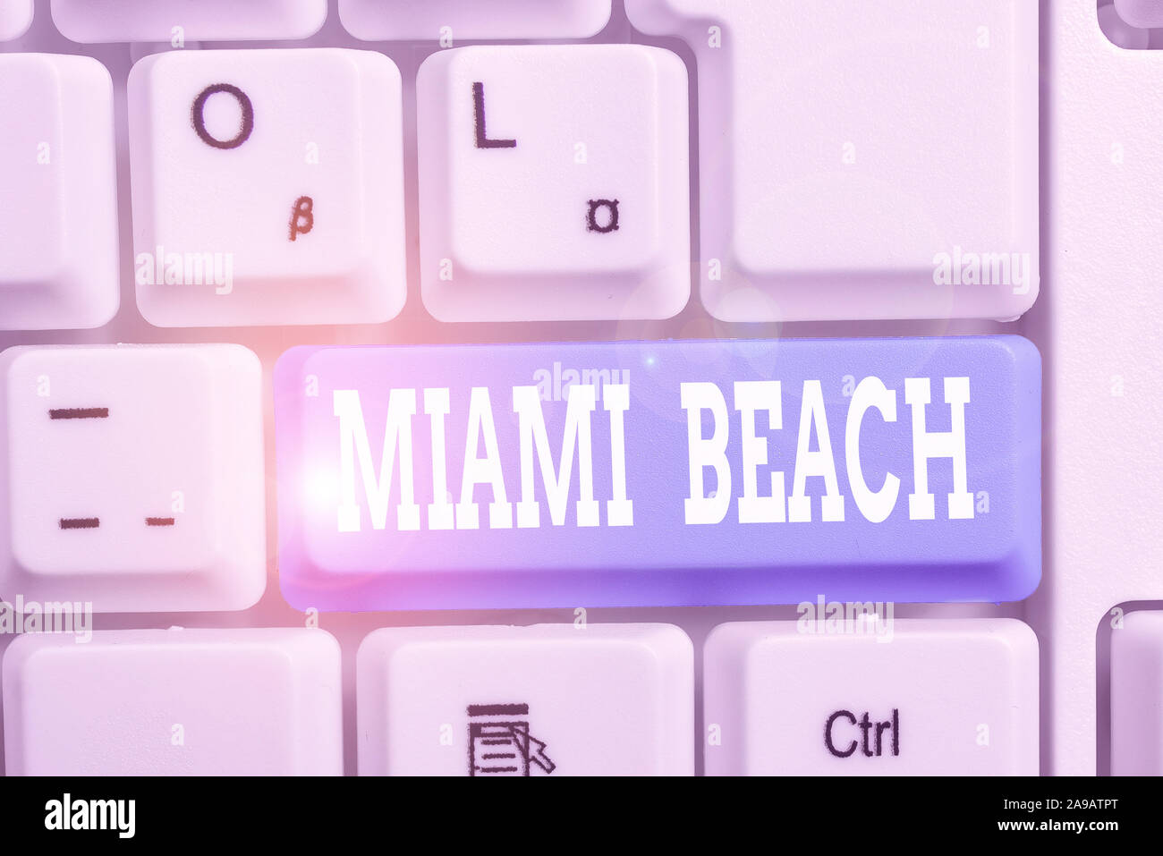Handwriting text writing Miami Beach. Conceptual photo the coastal ...
