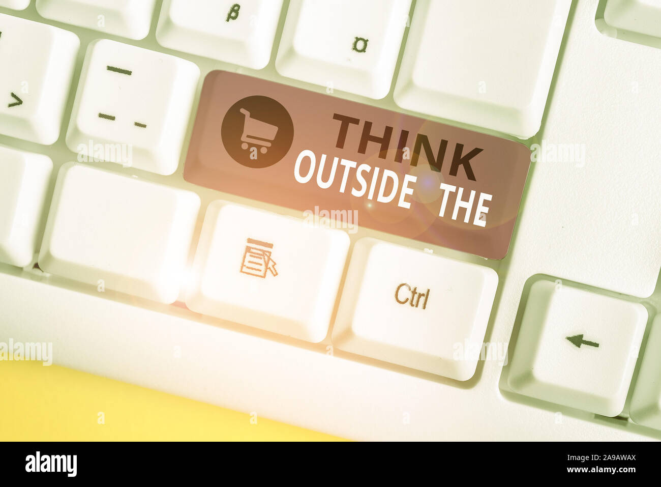 Writing note showing Think Outside The. Business concept for Creative ...