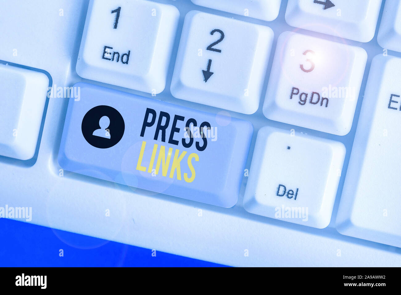 Writing note showing Press Links. Business concept for intended to ...