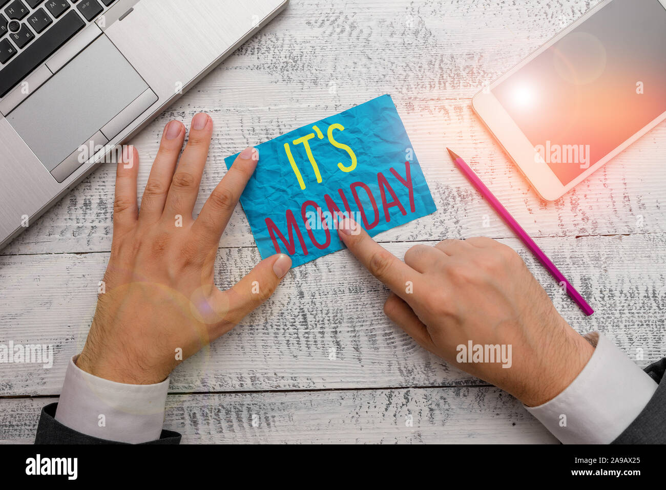 Conceptual hand writing showing It S Monday. Concept meaning welcoming ...