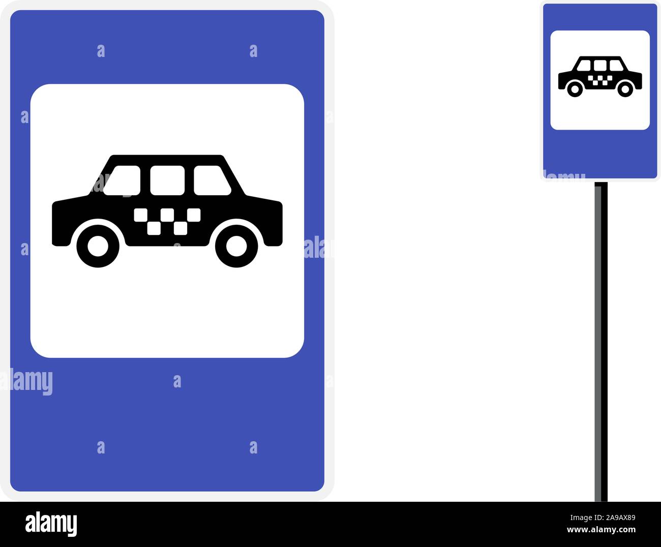 Taxi stop road sign. Cab parking only. Public traffic place station ...