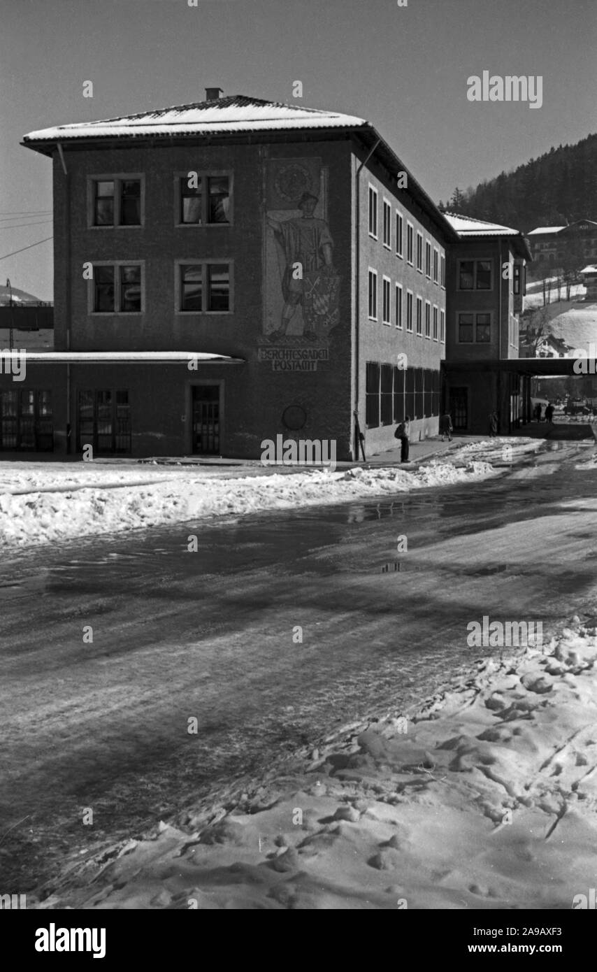 Around Berchtesgaden, here: post office, Germany 1940s Stock Photo - Alamy