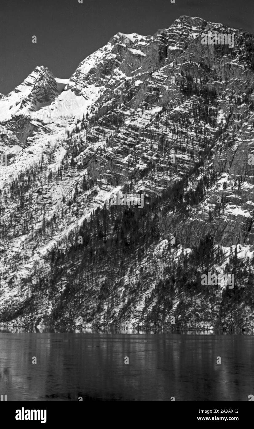 At Koenigssee lake in the Berchtesgaden area, Germany 1940s Stock Photo ...