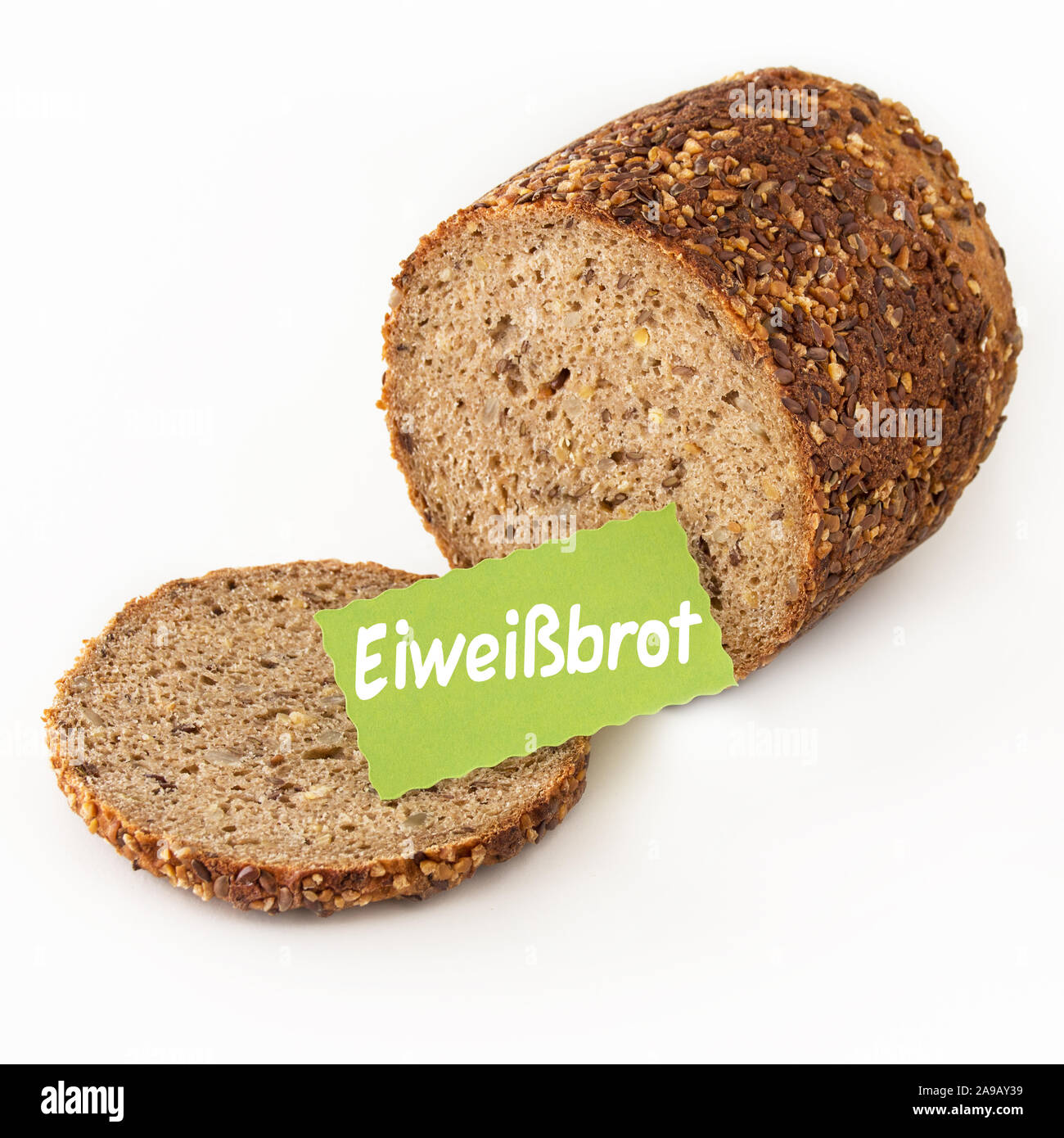 German Protein Bread and label Stock Photo - Alamy