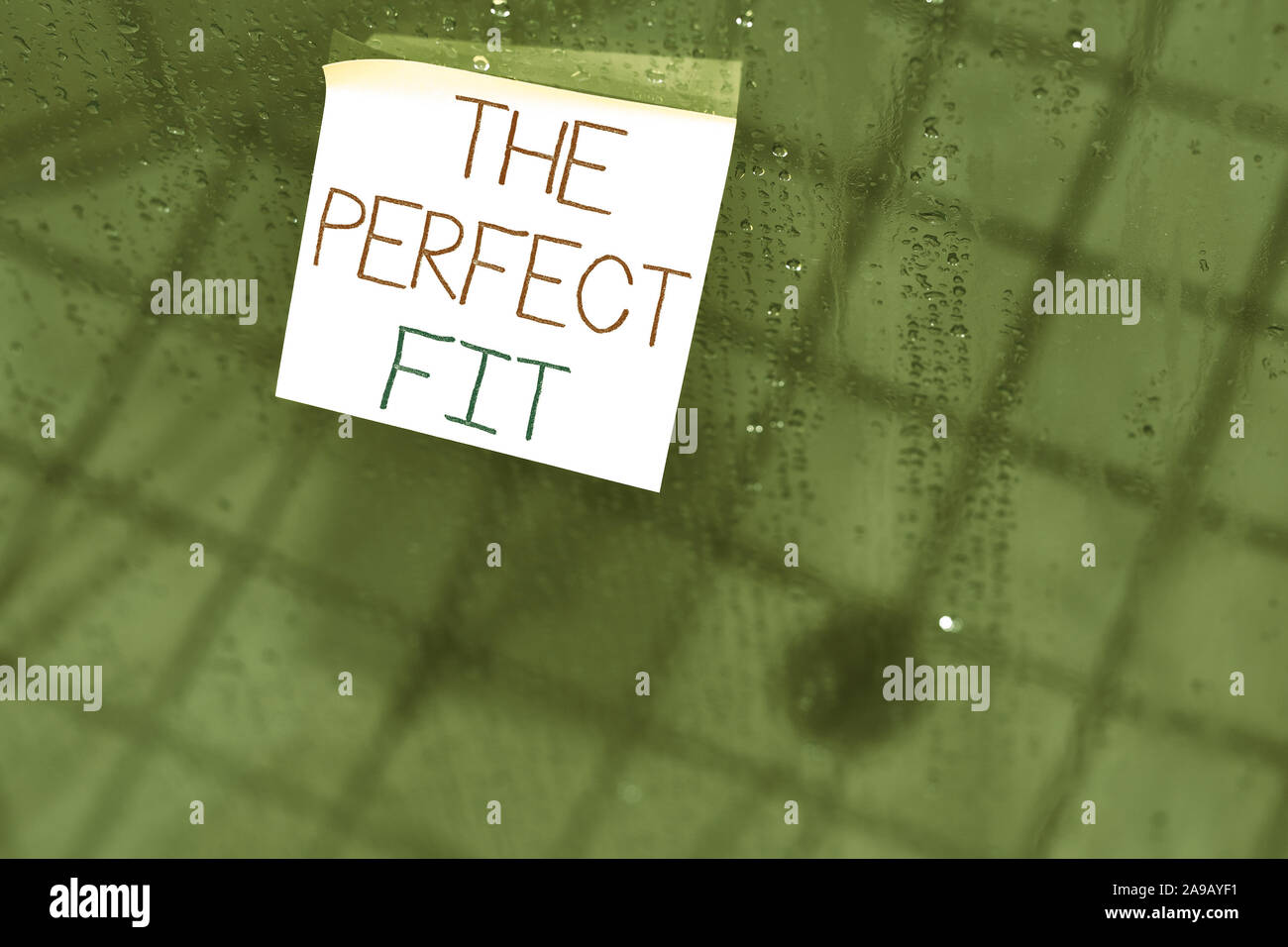 Writing note showing The Perfect Fit. Business concept for Puzzle ...