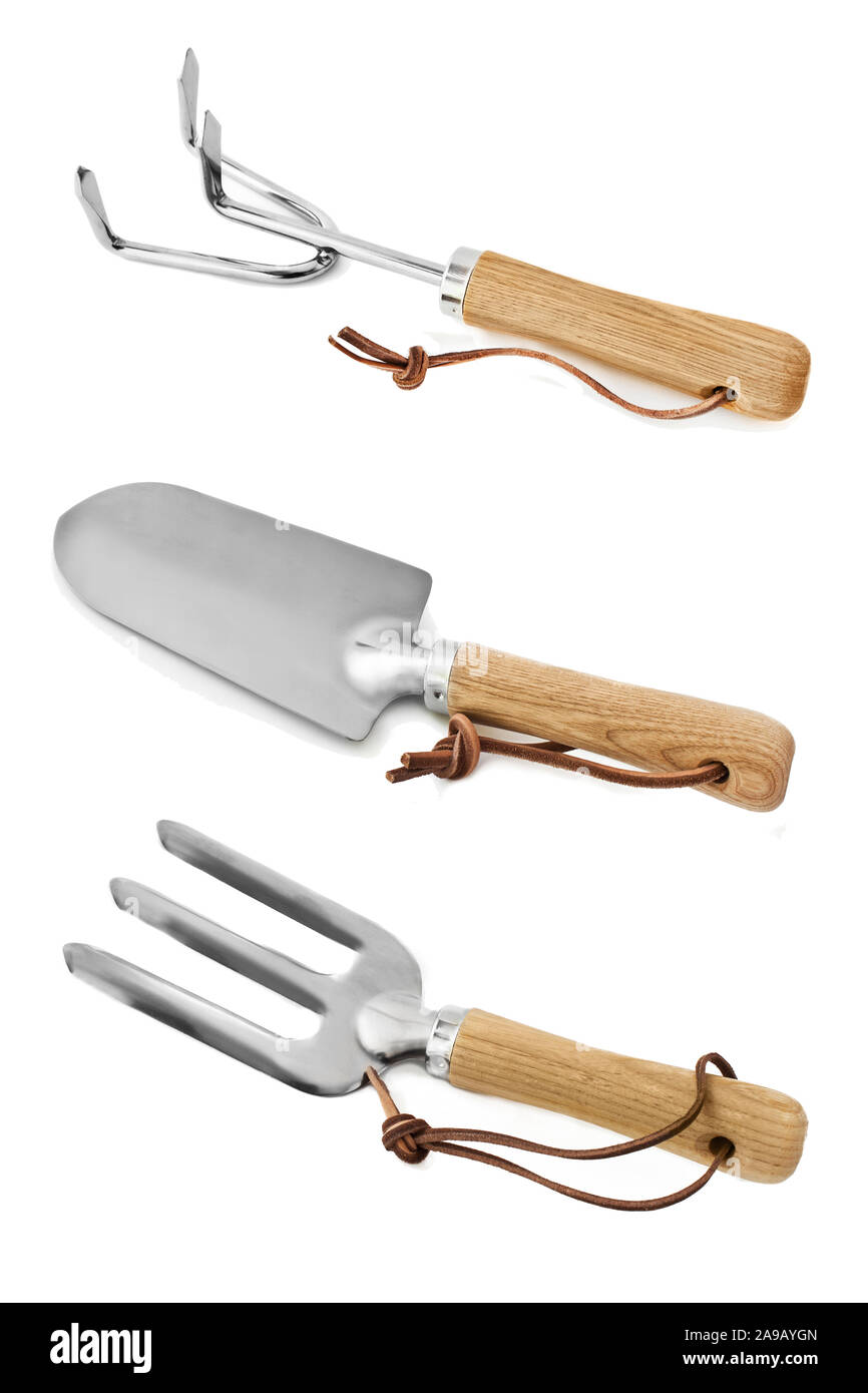 Gaeden tools on white background Stock Photo - Alamy
