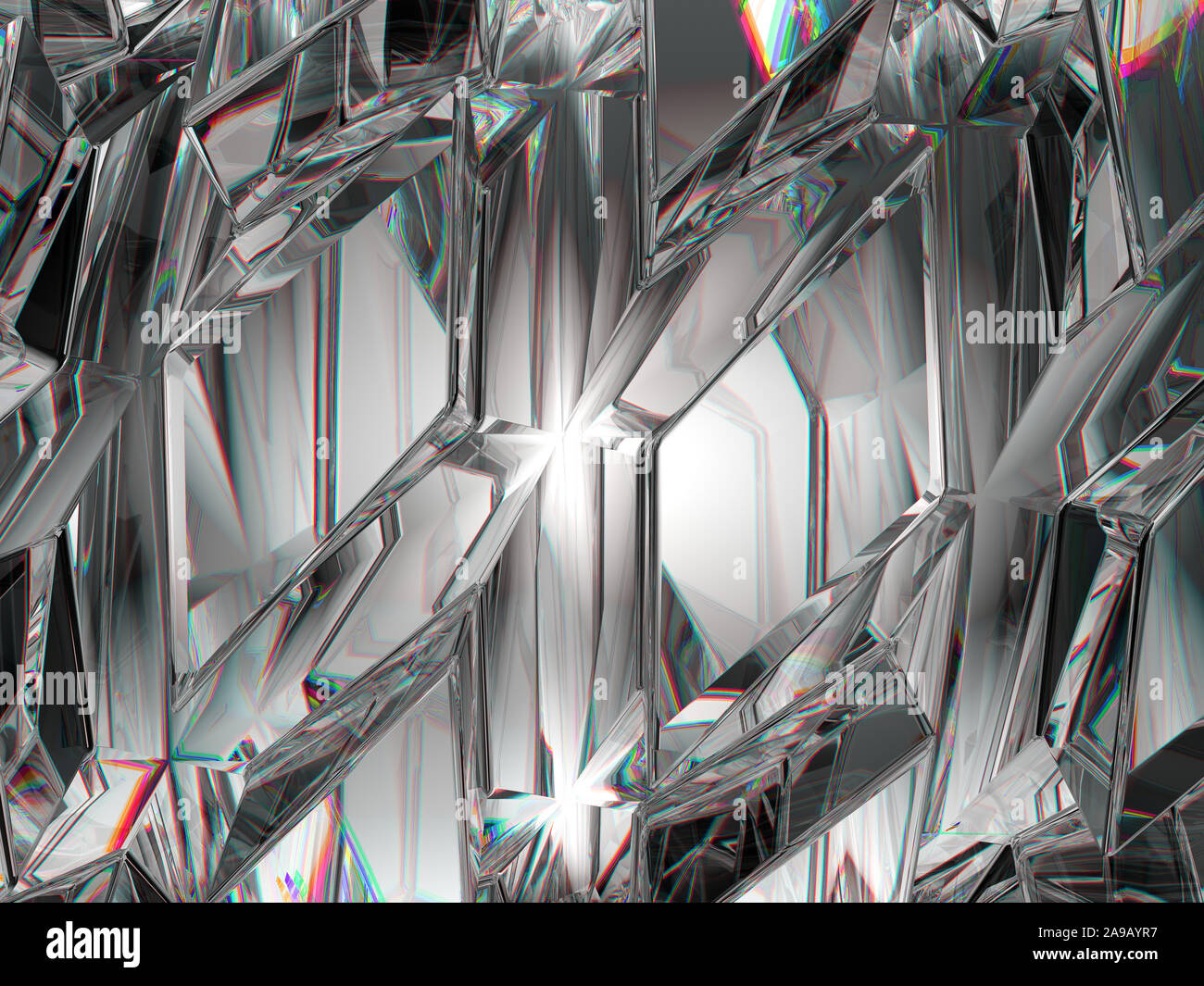 Gemstone or diamond texture closeup and kaleidoscope. 3d render, 3d ...