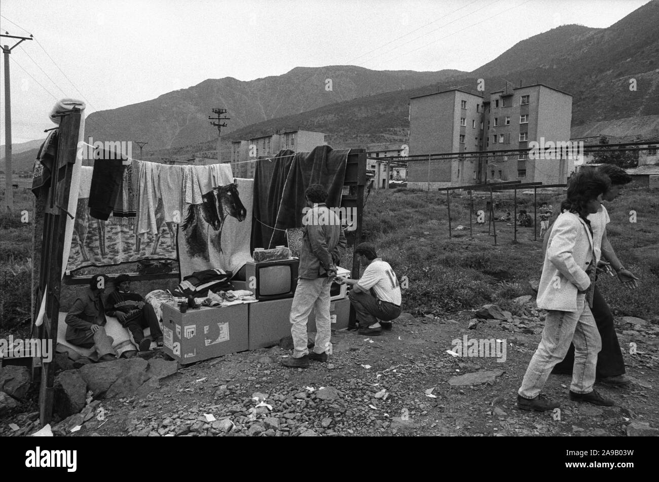 Bulqize town, Albania. 1992 Stock Photo - Alamy