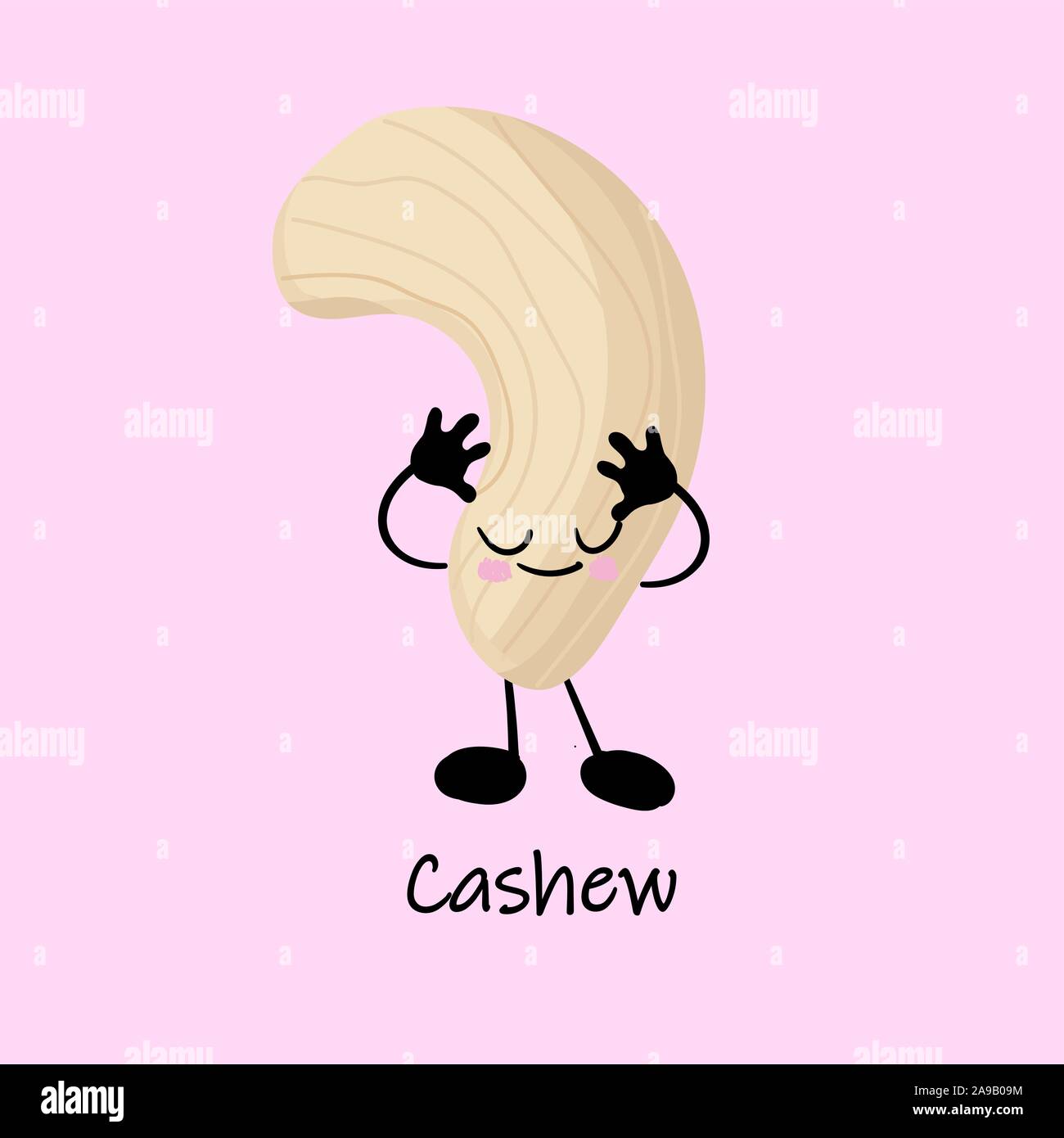 collection of nuts characters. Healthy foods. Vegetarianism and healthy ...