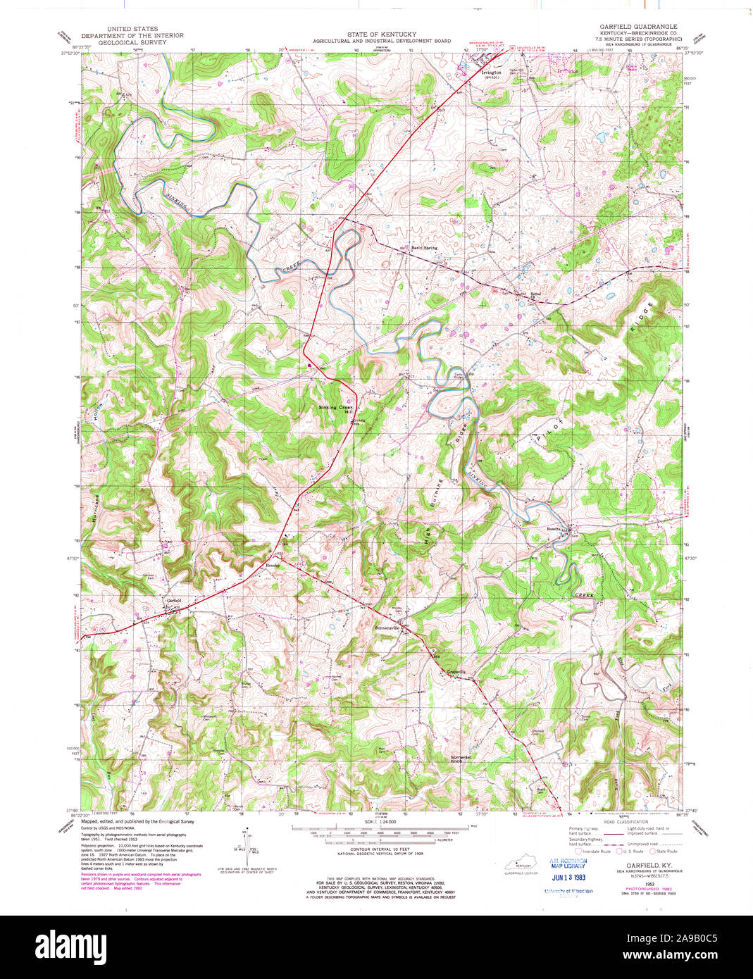 Garfield map Cut Out Stock Images & Pictures - Alamy