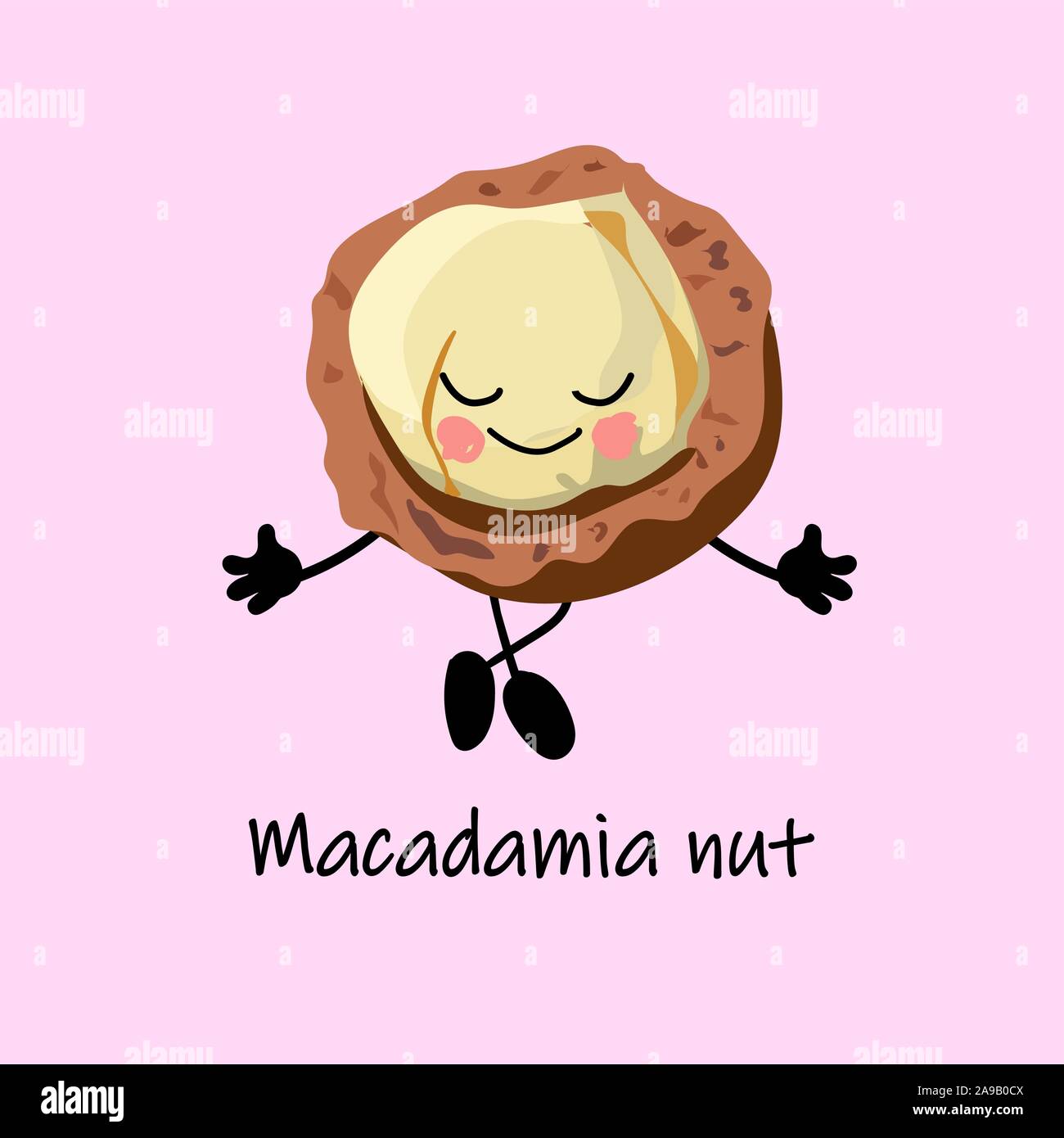 collection of nuts characters. Healthy foods. Vegetarianism and healthy ...