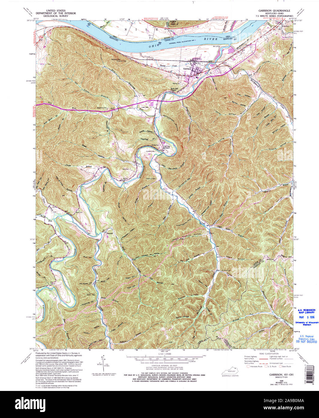 Map of garrison Cut Out Stock Images & Pictures - Alamy