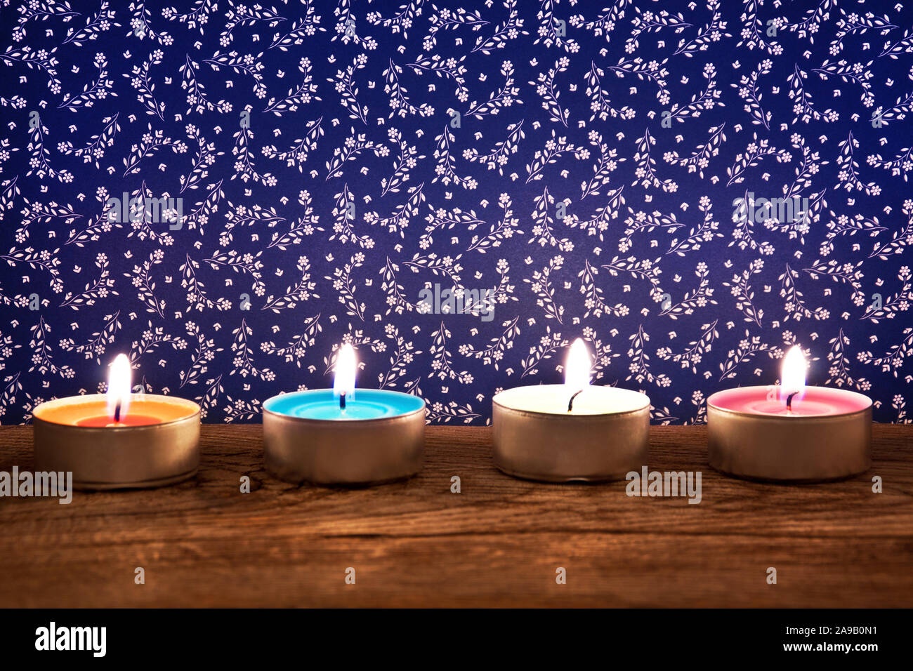Four tealights hi-res stock photography and images - Alamy