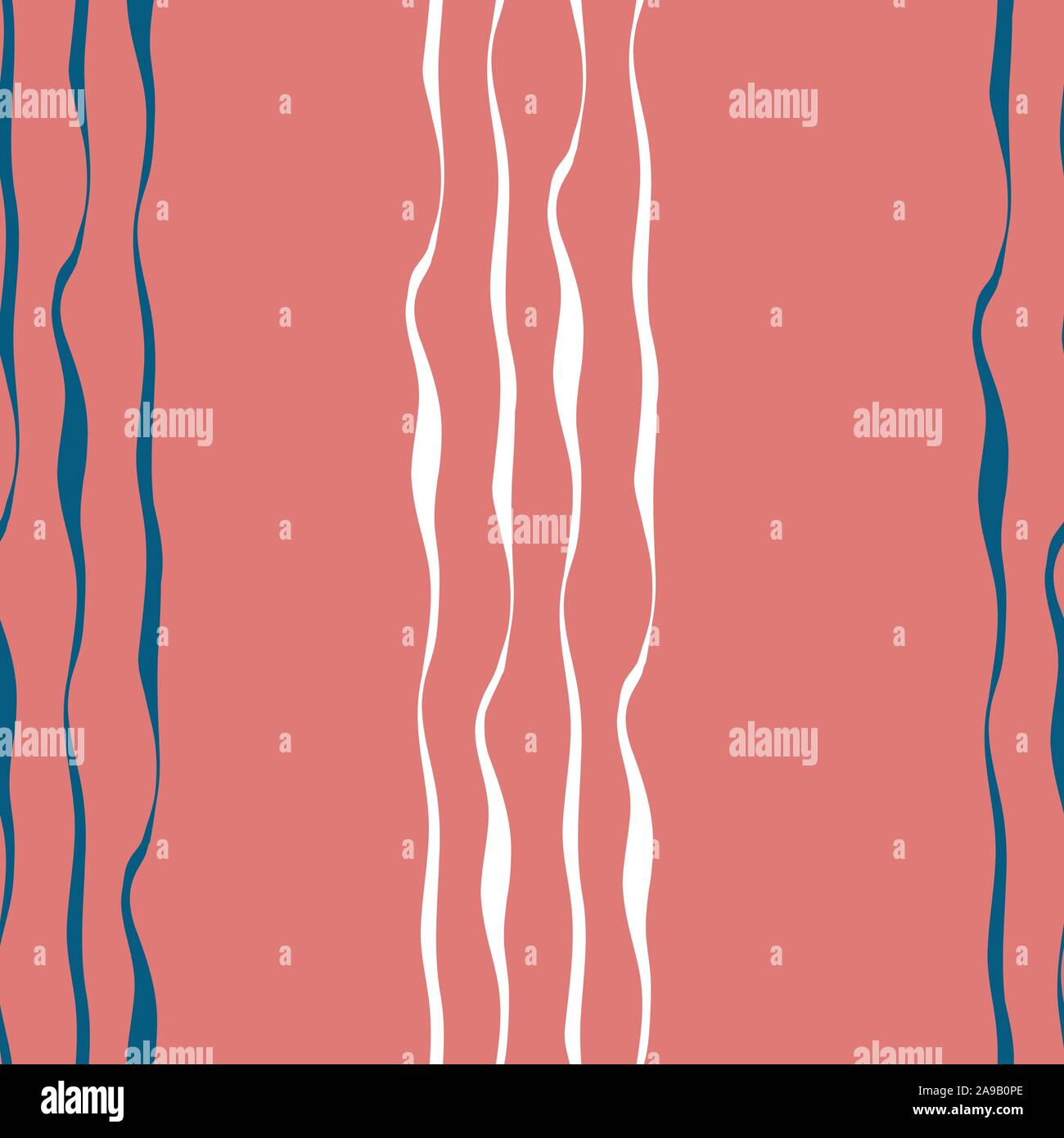 Hand drawn brushstroke style vertical lines in blue and white. Seamless ...