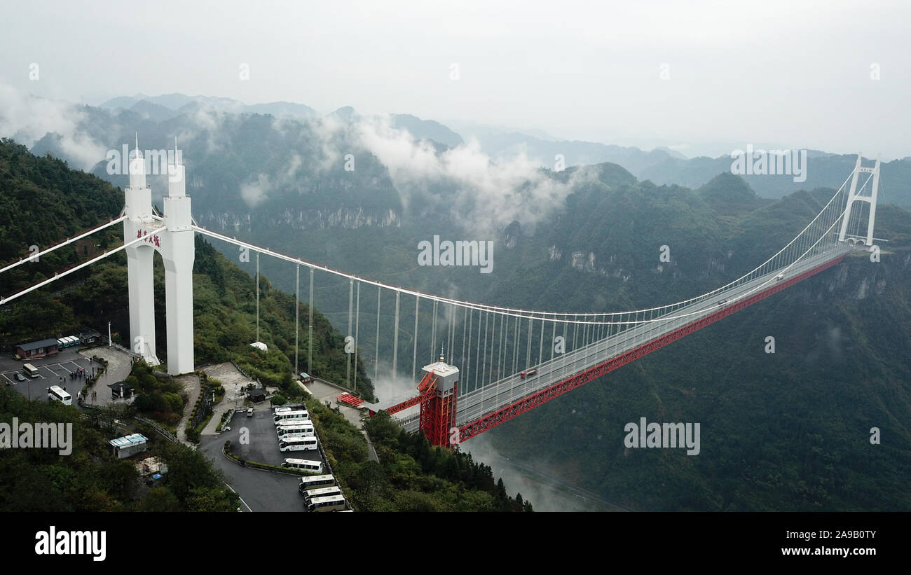Aizhai suspension bridge hi-res stock photography and images - Alamy