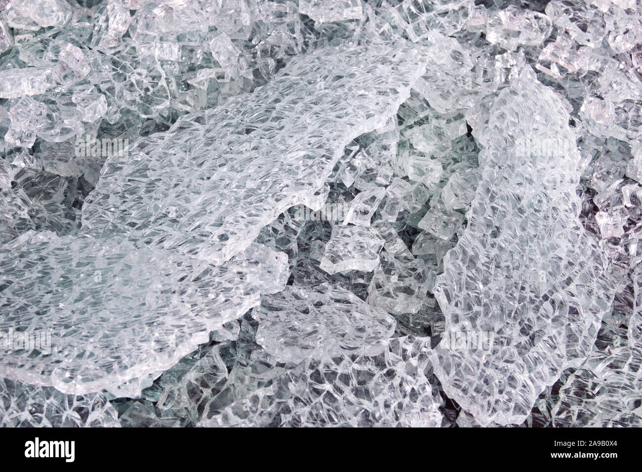 Broken security glass close up Stock Photo - Alamy