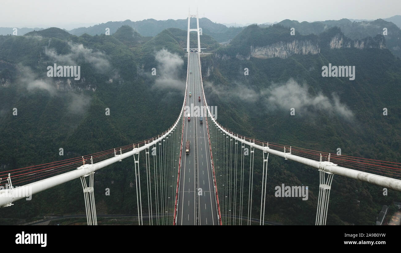 Aizhai suspension bridge hi-res stock photography and images - Alamy
