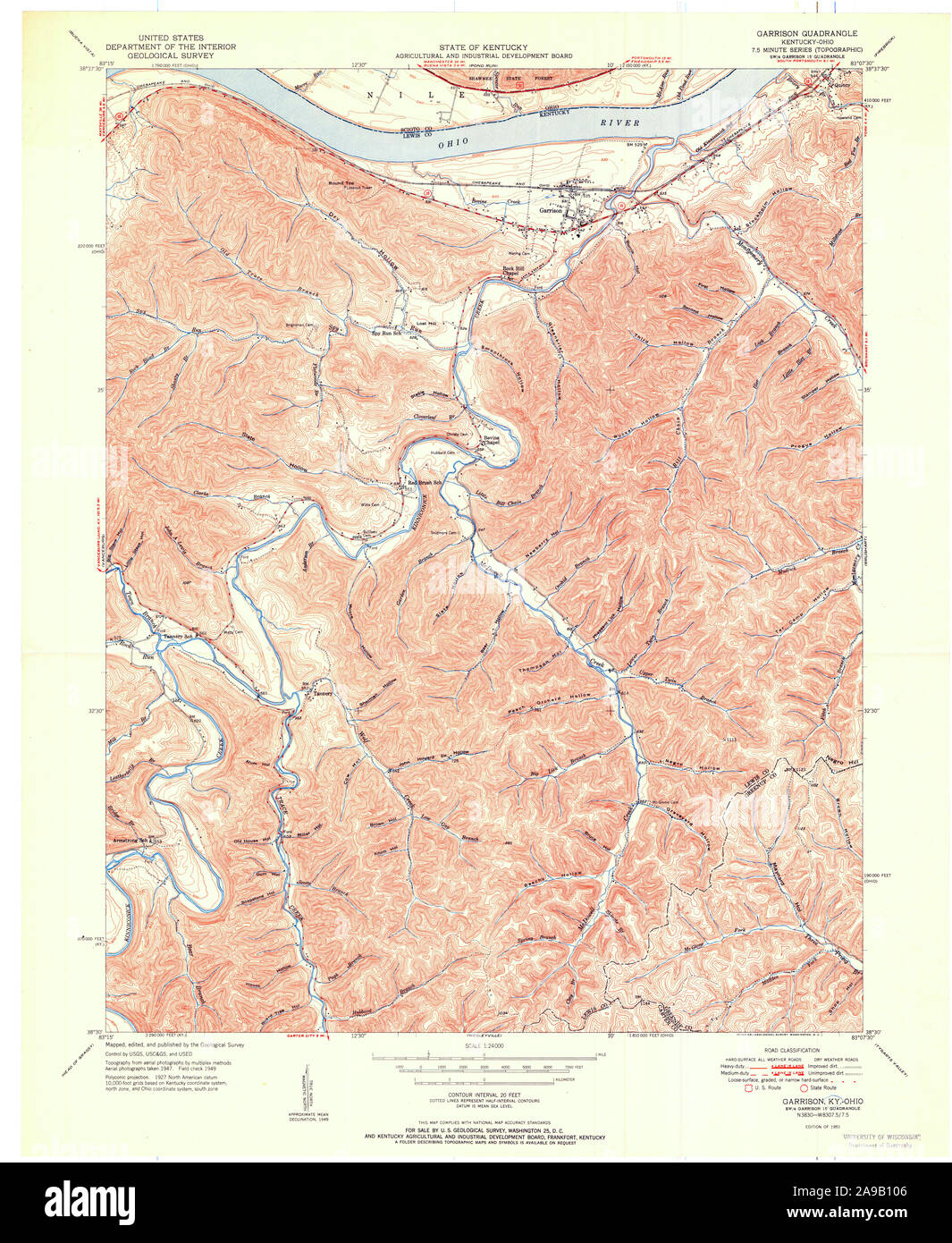 Map of garrison Cut Out Stock Images & Pictures - Alamy