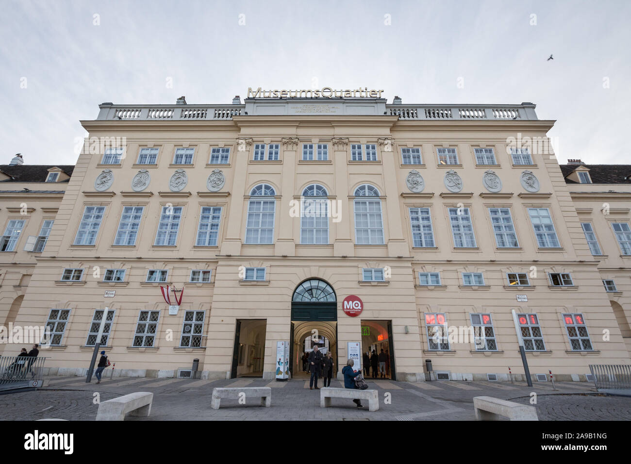 Vienna austria museumsquartier main entrance hi-res stock photography ...