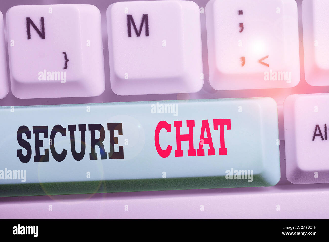 Word writing text Secure Chat. Business photo showcasing approach to protect messages when sent ...