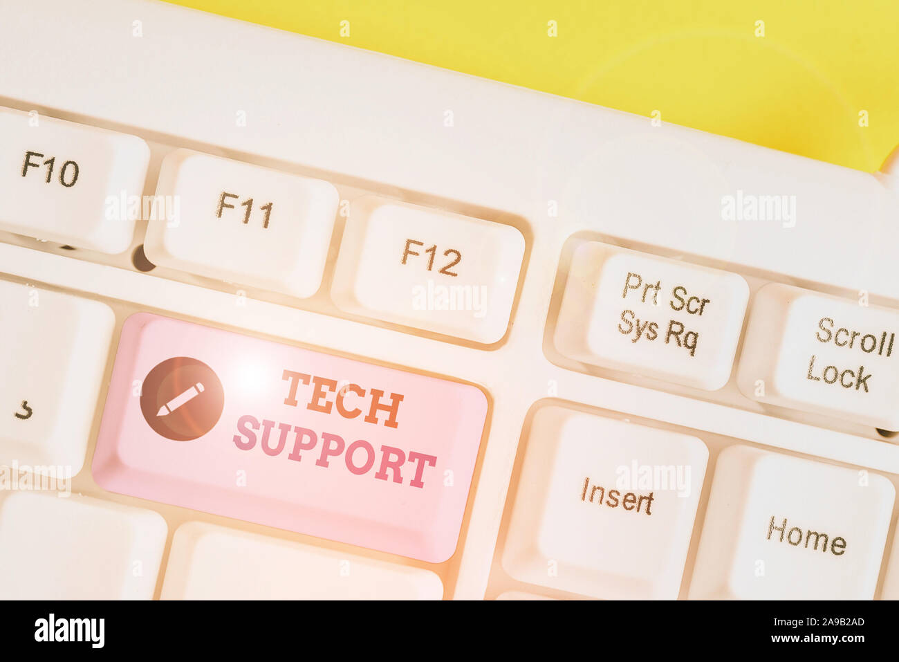Writing note showing Tech Support. Business concept for advising and ...