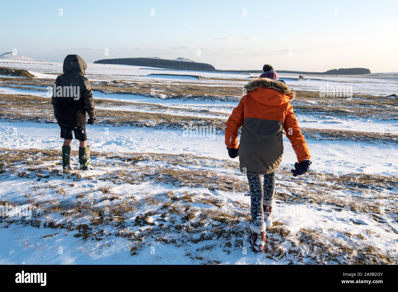 Snowy conditions Bodmin Moor Cornwall UK Stock Photo - Alamy