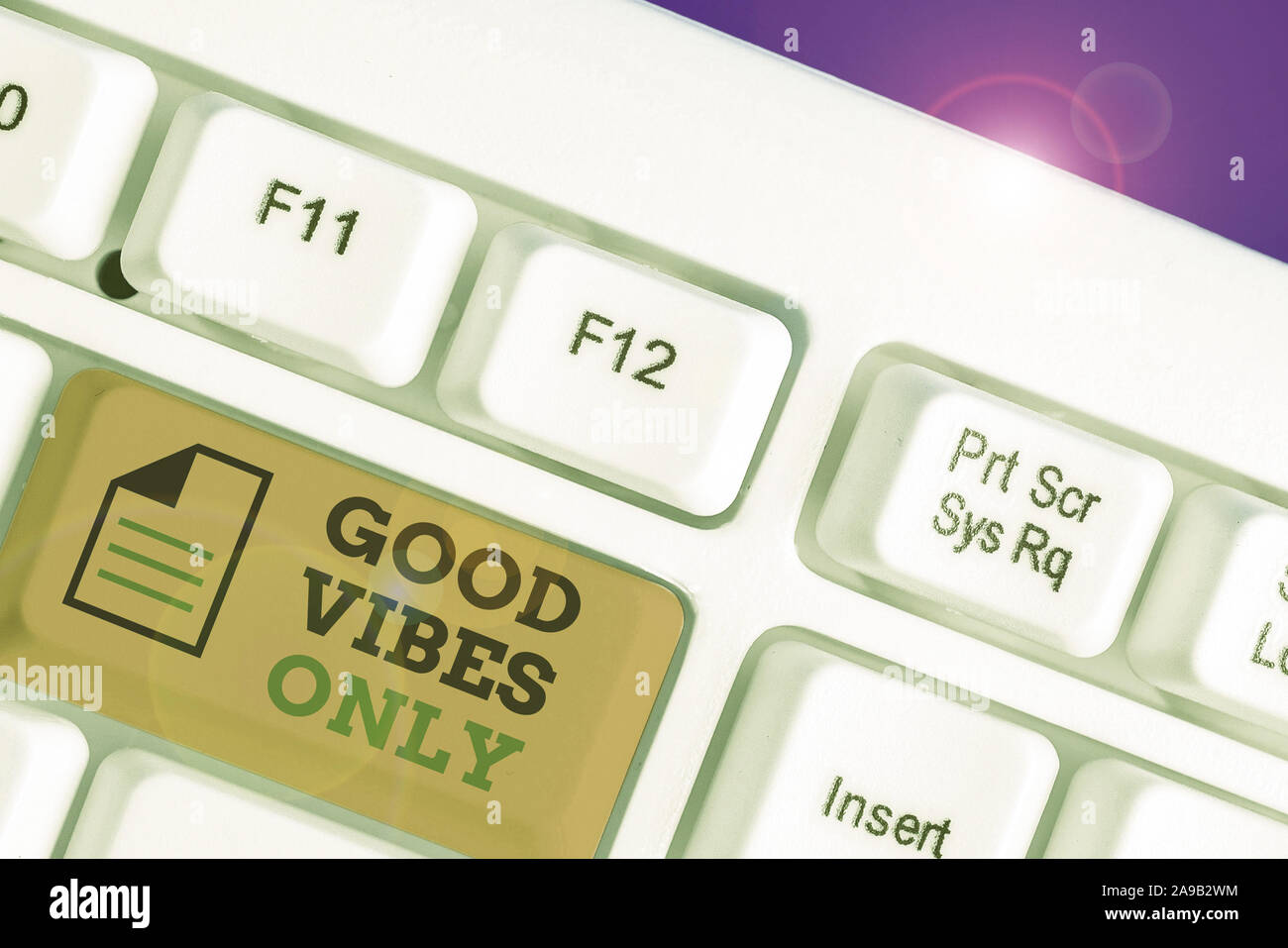 Writing note showing Good Vibes Only. Business concept for Just ...