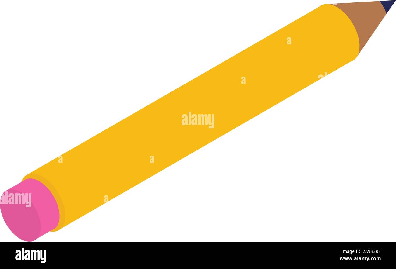 Yellow pencil icon, isometric style Stock Vector Image & Art - Alamy
