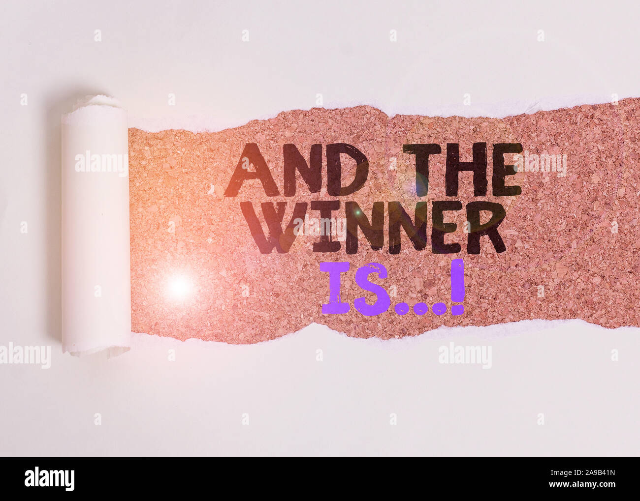 Writing note showing And The Winner Is. Business concept for announcing ...