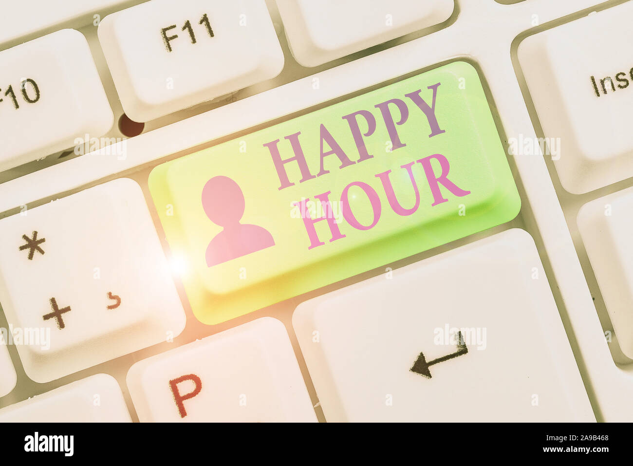Writing note showing Happy Hour. Business concept for when drinks are ...