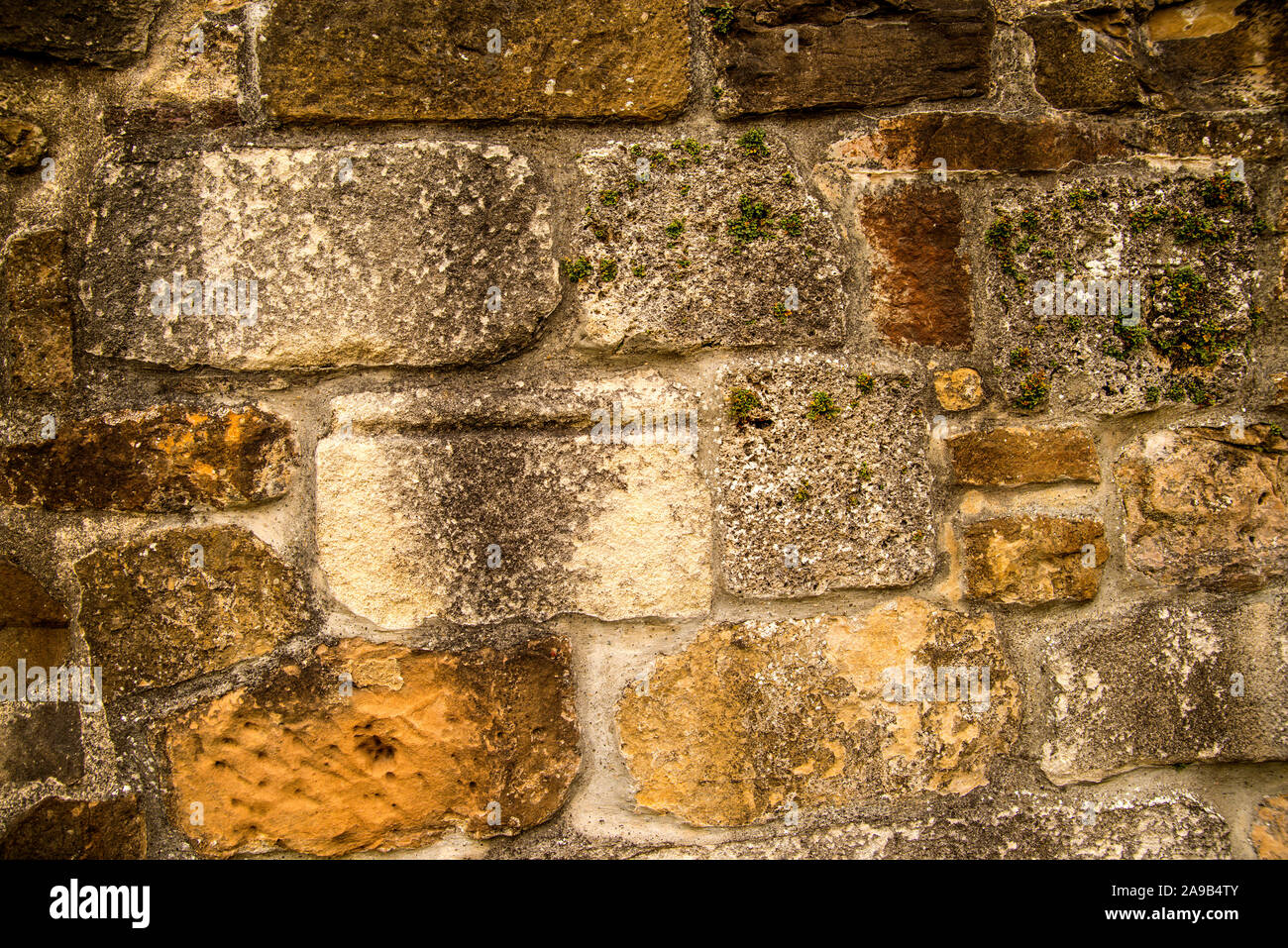 Medieval wall of a castle in Germany Stock Photo - Alamy