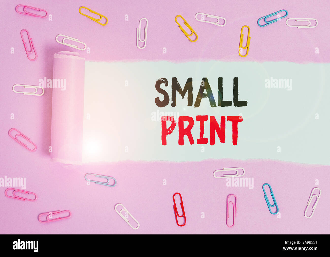 Conceptual hand writing showing Small Print. Concept meaning document ...