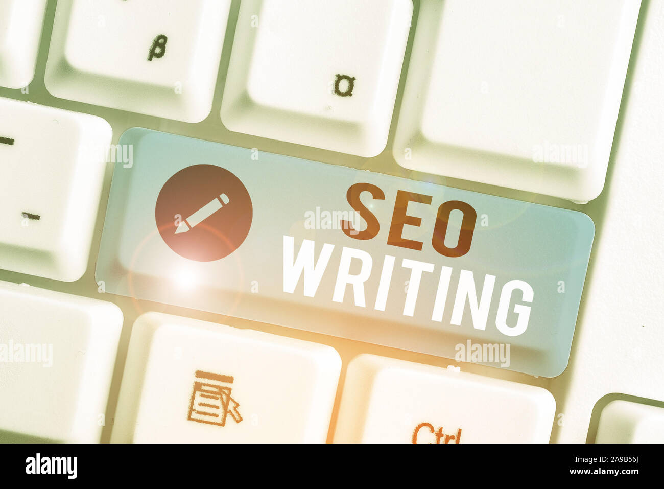Handwriting text Seo Writing. Conceptual photo grabbing the attention ...