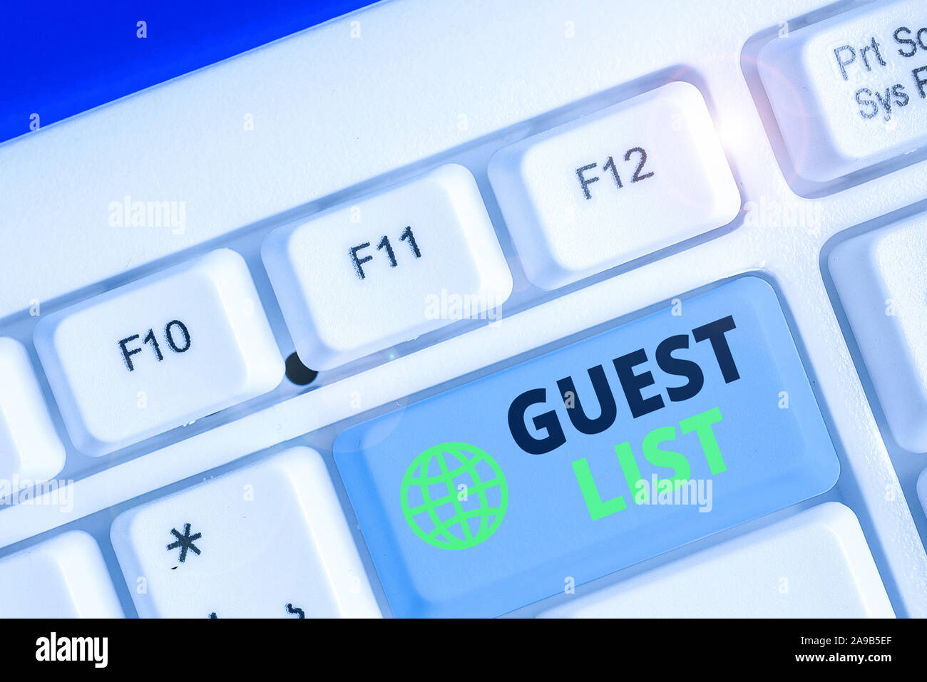 Word writing text Guest List. Business photo showcasing a list of ...