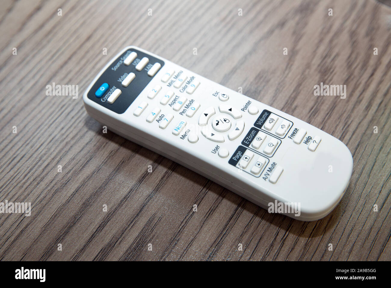 Remote controller . White projector System REMOTE Control wooden ...