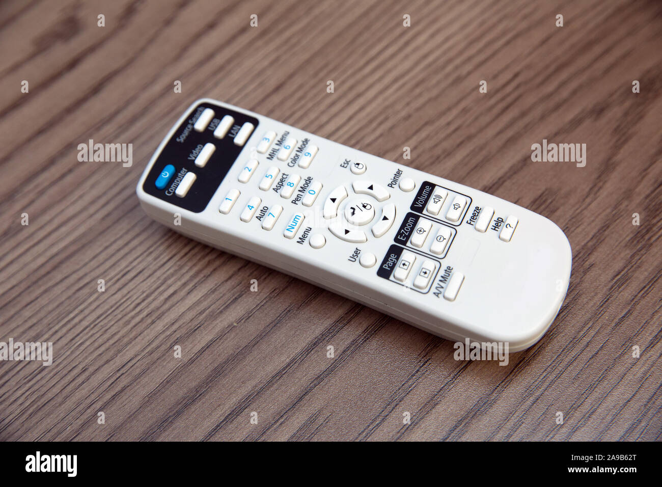 Remote controller . White projector System REMOTE Control wooden ...