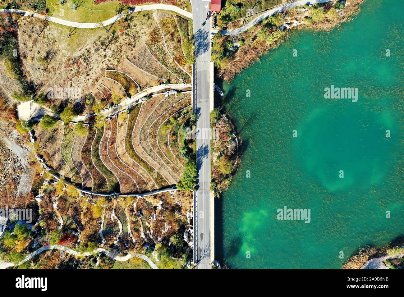 Handan. 14th Nov, 2019. Aerial photo taken on Nov. 14, 2019 shows the ...