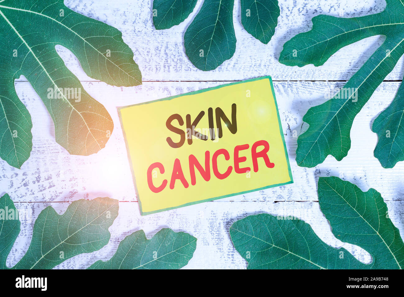 Handwriting text writing Skin Cancer. Conceptual photo uncontrolled ...