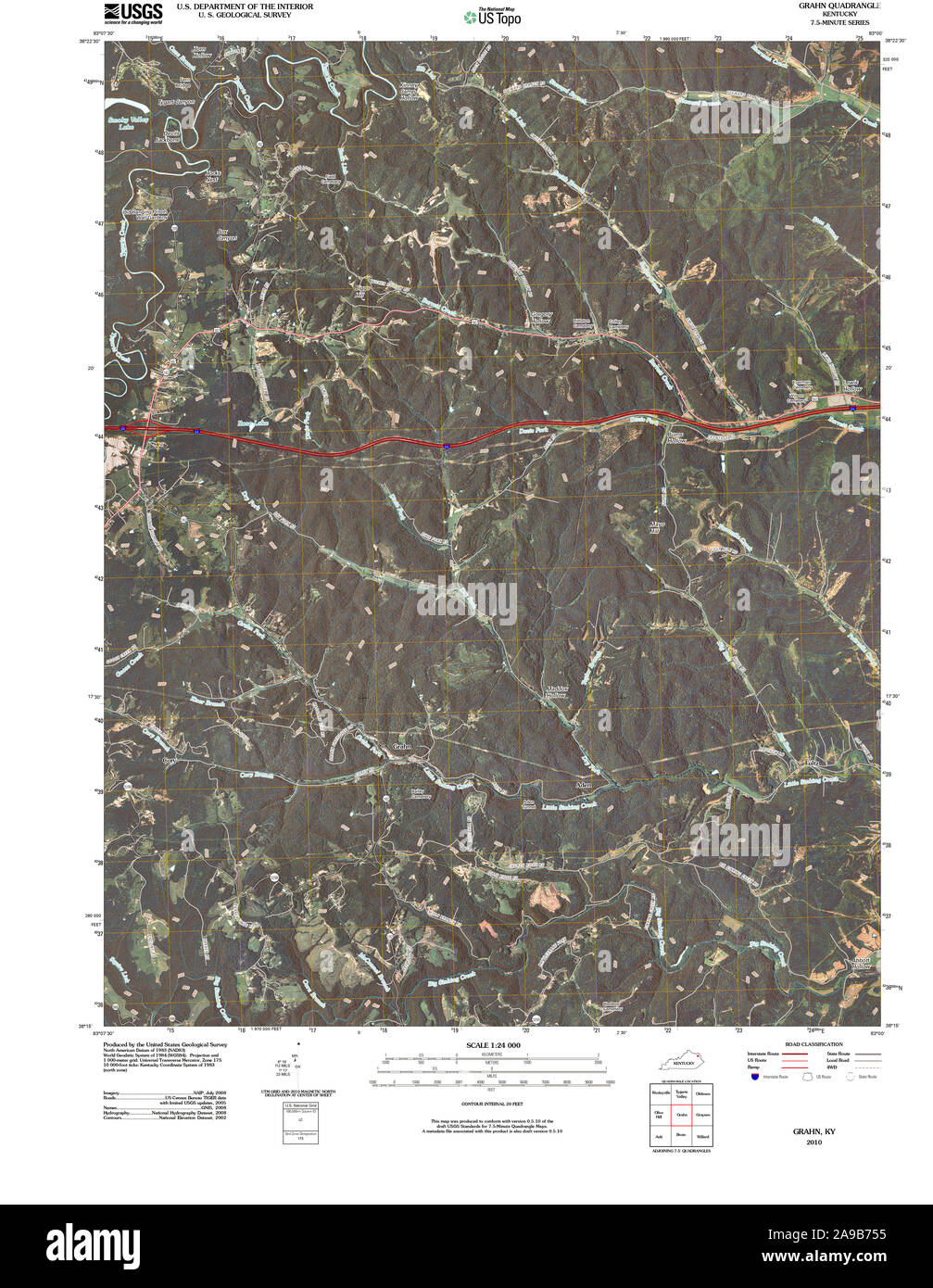 Historical map of kentucky hi-res stock photography and images - Alamy