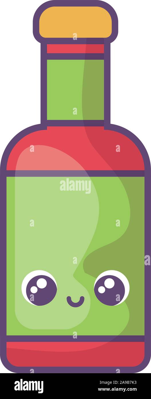 hot sauce bottle in white background vector illustration design Stock ...