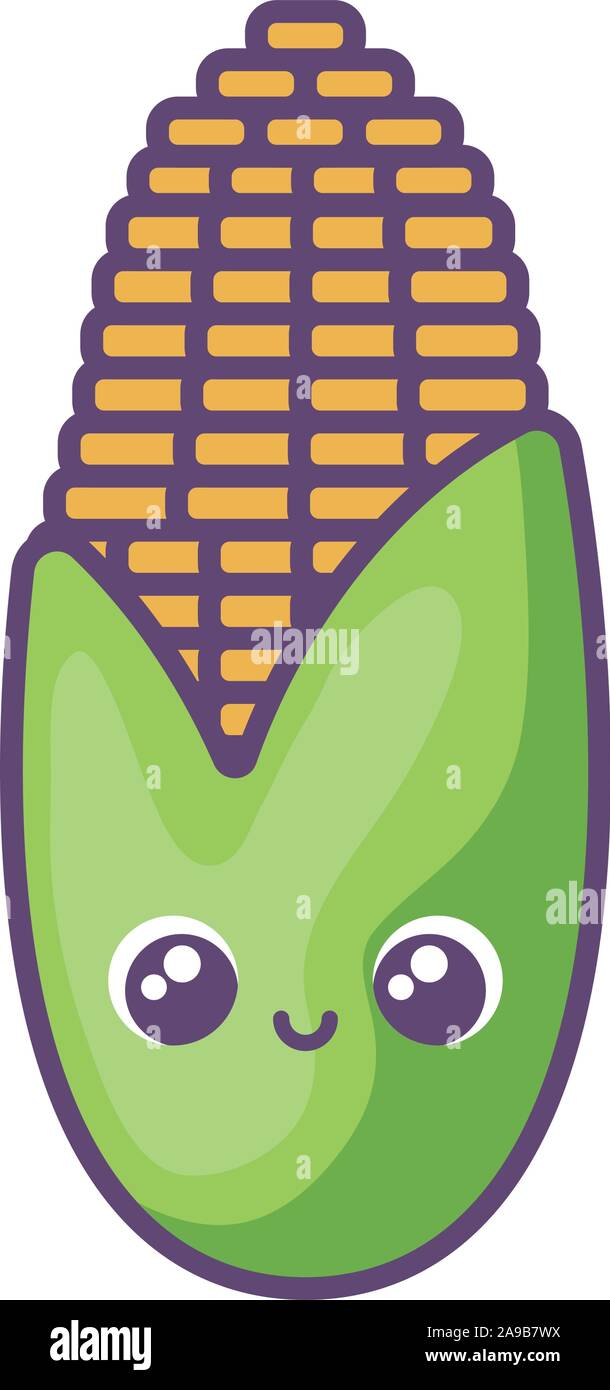 sweet corn in white background vector illustration design Stock Vector ...