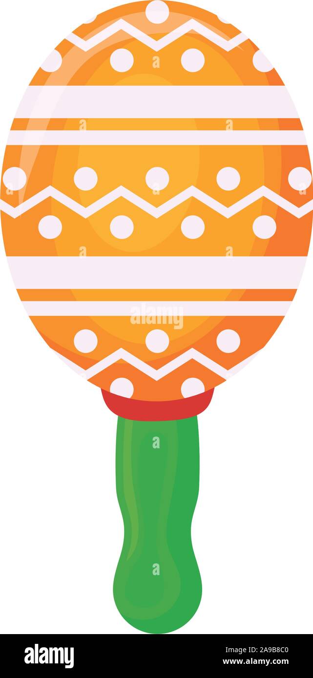 cute maraca in white background vector illustration design Stock Vector ...