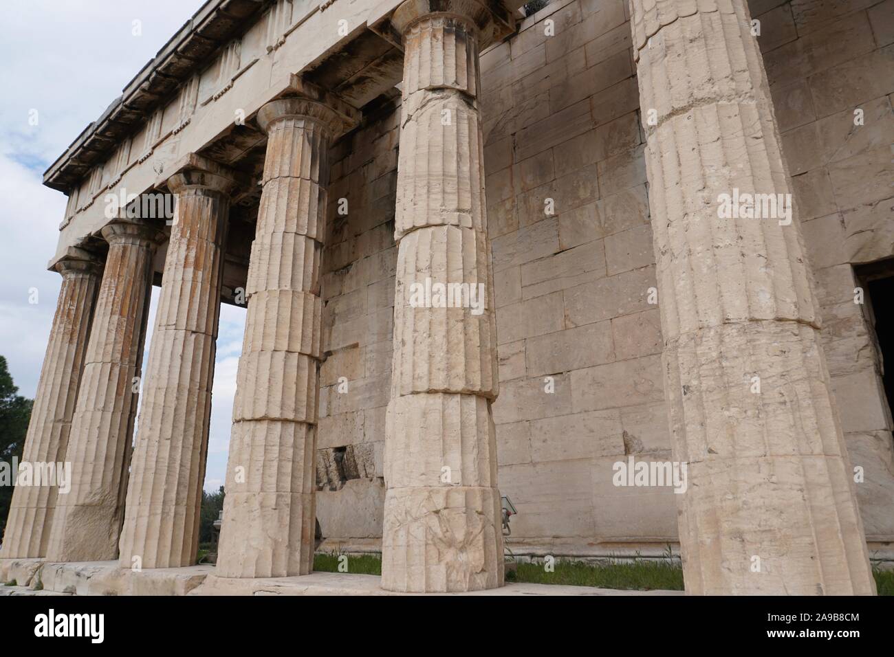 Doric columns at the Temple of Hephaestus, Athens, Greece Stock Photo ...