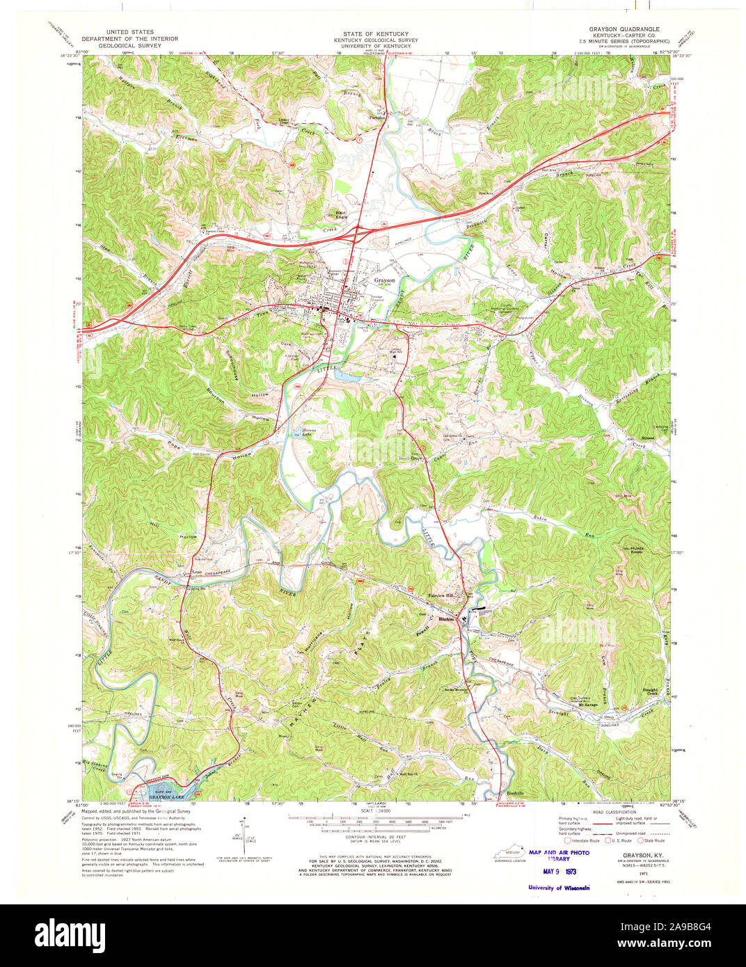 Map of grayson hi-res stock photography and images - Alamy