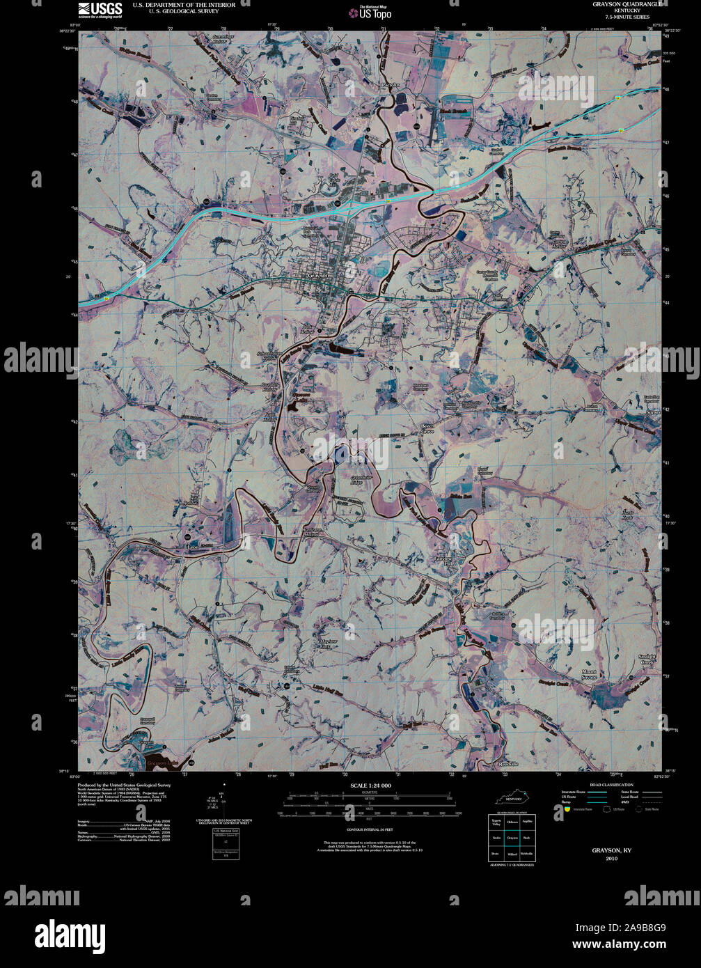 Grayson map hi-res stock photography and images - Alamy