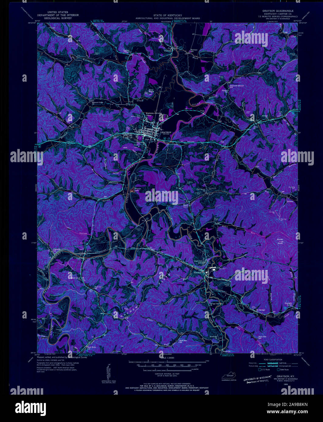 Map of grayson hi-res stock photography and images - Alamy