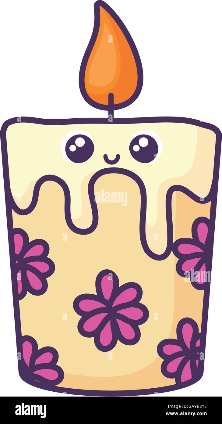 cartoon of candles on a white background vector illustration design ...