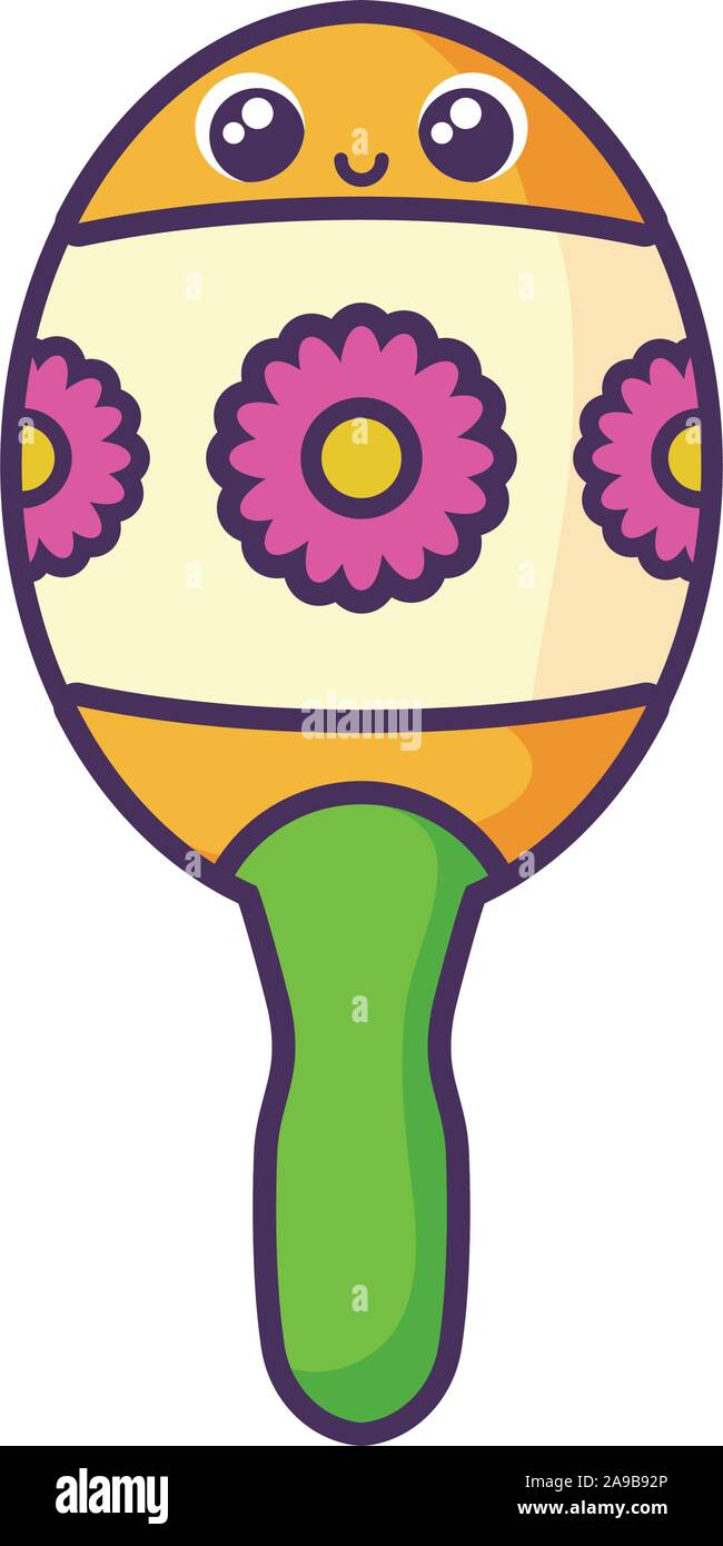cute maraca in white background vector illustration design Stock Vector ...